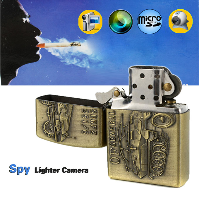 Stylish Coppery Lighter Style Hidden Spy Camera DVR Camcorder with Web ...