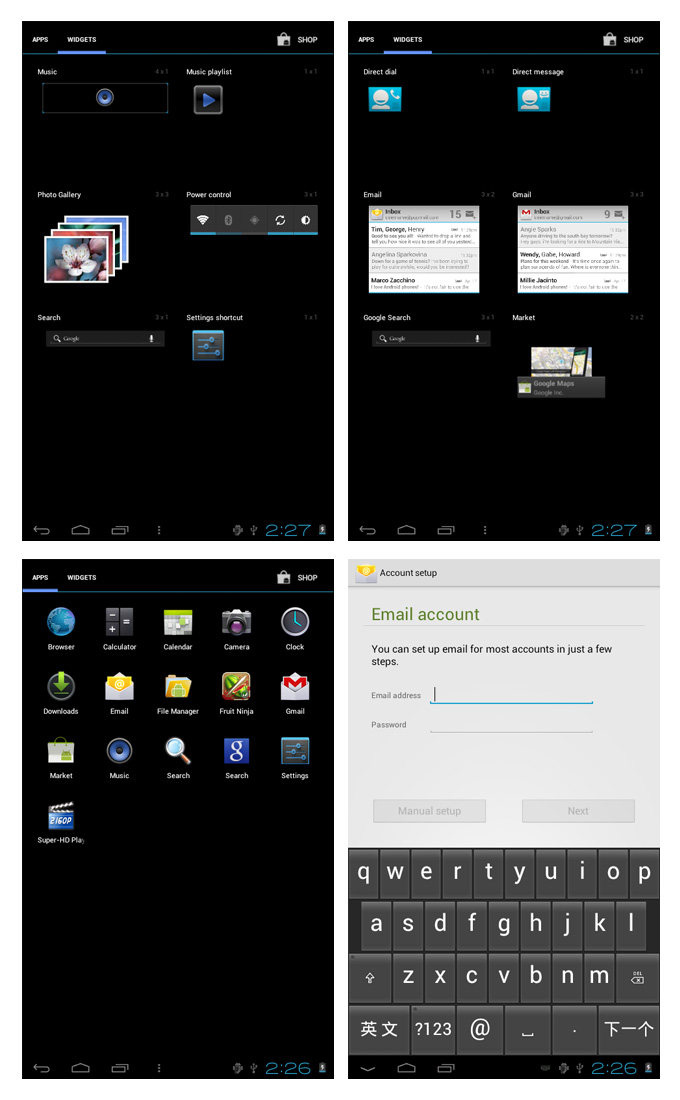 Q88 7 Inch Android 4.0.3 OS Tablet PC Capacitive 4GB WIFI Camera - Black