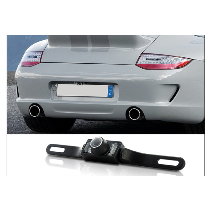 130 Degree View Angle CMOS PAL Car Licence Plate Rear View Camera