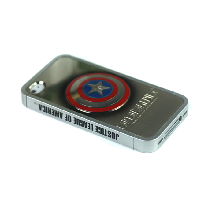 Avengers Captain America Shield silver Case for iPhone 4 iPhone 4S