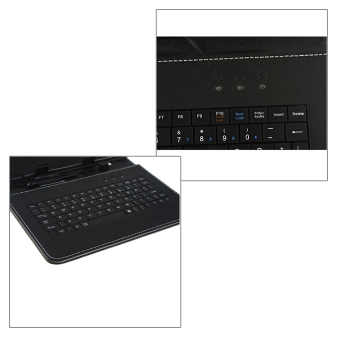 9 inch Leather Case with Keyboard Micro USB