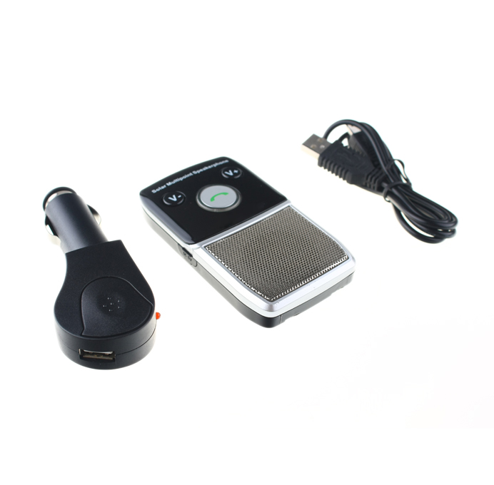 New Solar Power Wireless Handsfree Speakerphone Car Kit w/Built in ...
