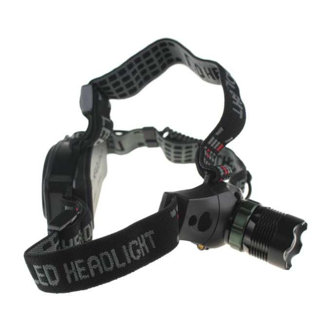 Retractable LED White Light Zoom Headlamp Headlight
