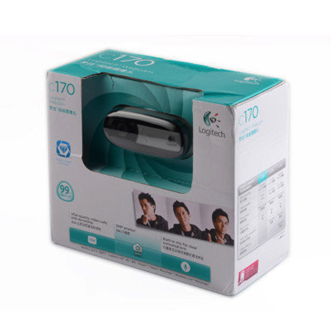 Logitech C170 Setup 5.0MP Wired Camera USB Webcam Web Camera w/ Mic