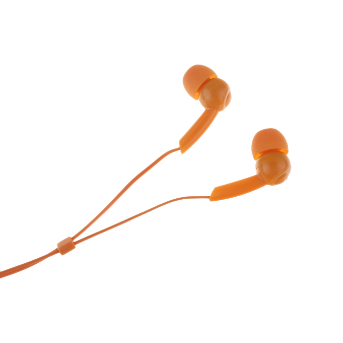 Brand New Portable 3.5mm Retractable Earphone Ear Bud Orange