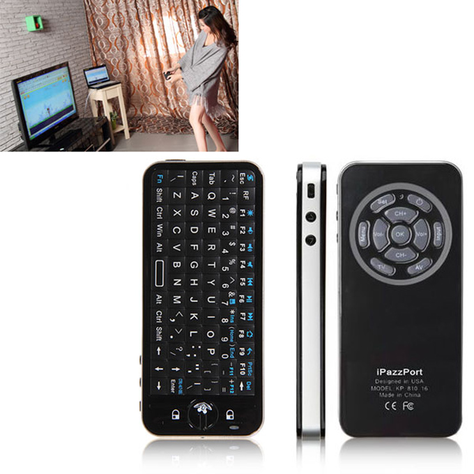 KP-810-16 IPazzPort 5 in 1 Wireless 2.4GHz Keyboard Fly/Air Mouse
