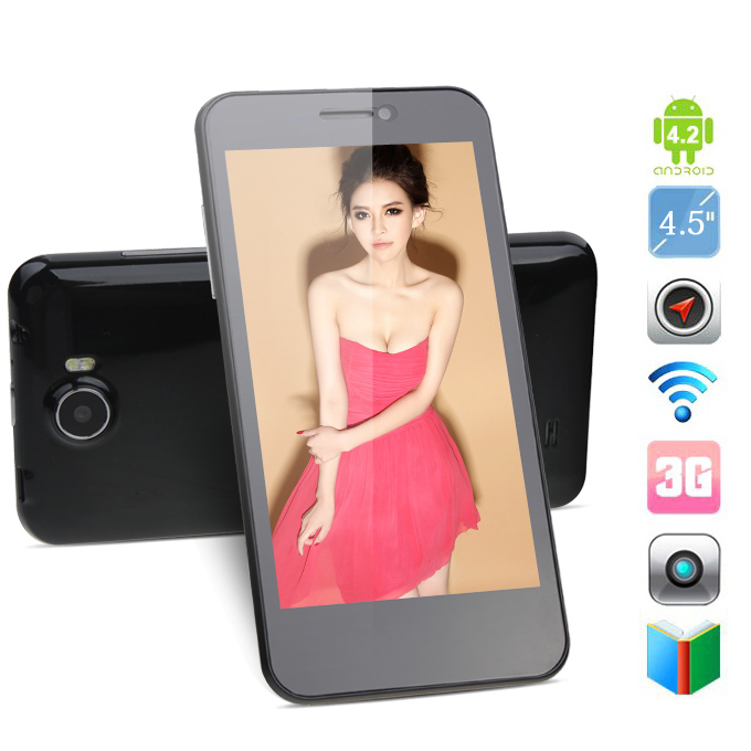 Cubot GT99 MTK6589 Quad Core 1.2GHz 4.5Inch Android 4.2 OS Smartphone 1GB RAM 4GB ROM HD Screen ...