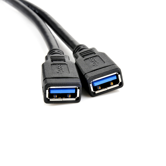 2 Ports USB 3.0 Female to Internal HUB Motherboard female Cable