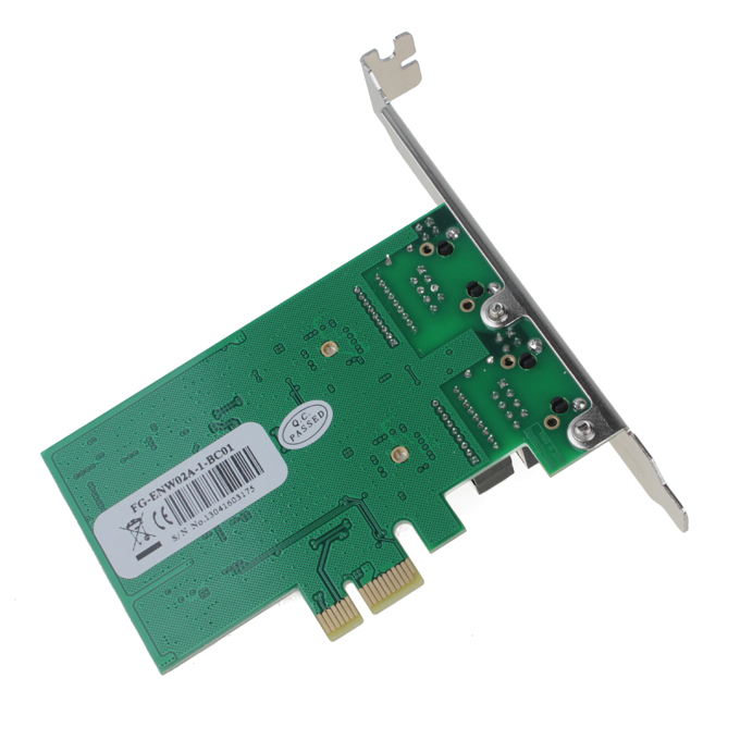 1000Mbps Ethernet PCI-Express Add-on Card with 2 Ports for PC