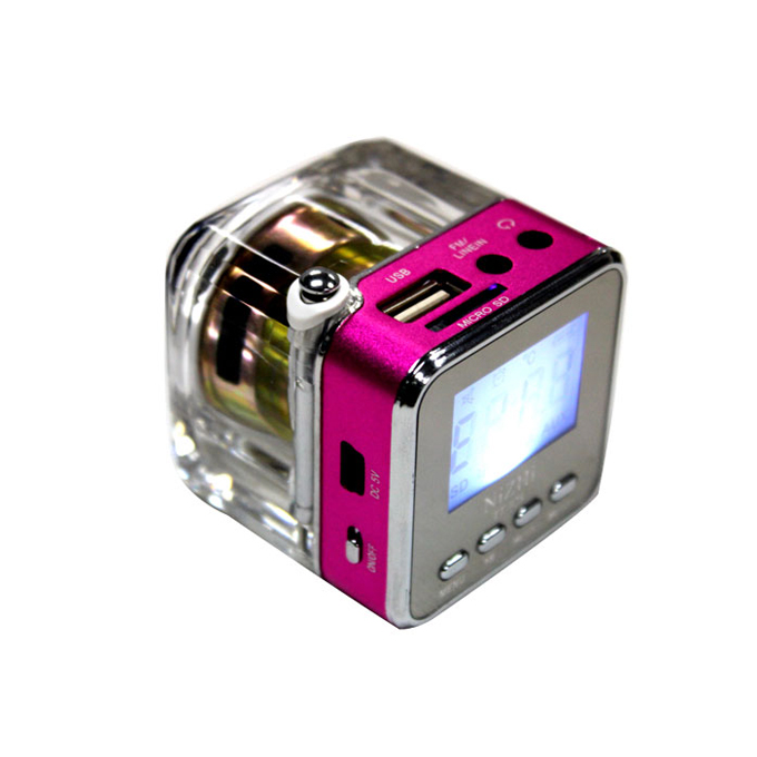 Mini Led Light Stereo TT-028 Speaker with TF/SD/USB Disk/FM