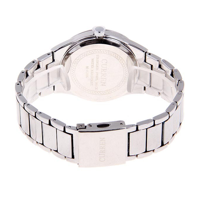 Curren 8106 Men's Strips Hour Marks with Calendar Round Dial Watch