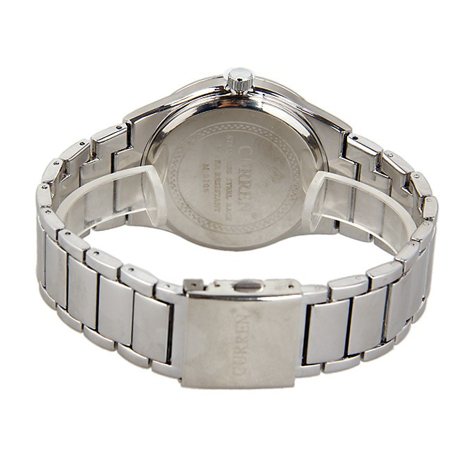 Curren 8106 Men's Strips Hour Marks with Calendar Round Dial Watch