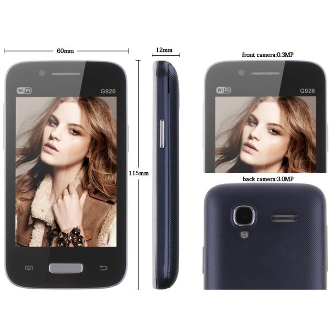 YXTEL G926 3.5Inch WVGA Capacitive Screen SC6820 1GHz Smart Phone 3.0MP ...