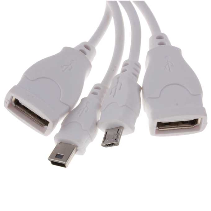 SSK Octopus 4 Port HUB w/ 2 USB AF+1 mini USB+1 micro USB Port