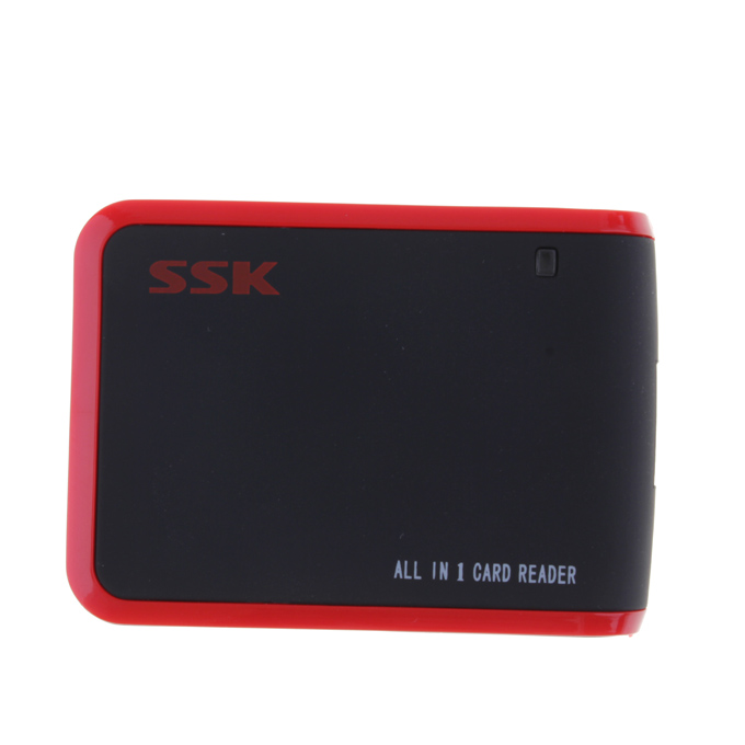 SSK SCRM029 ALL-IN-1 Card Reader - Black and Red