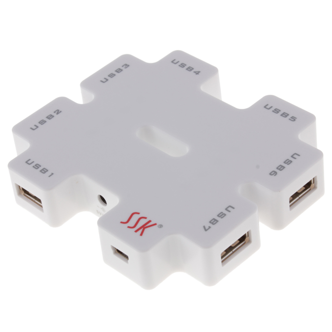 SSK SHU011 Toy Bricks 7 USB Ports HUB USB2.0 + US Power Adapter