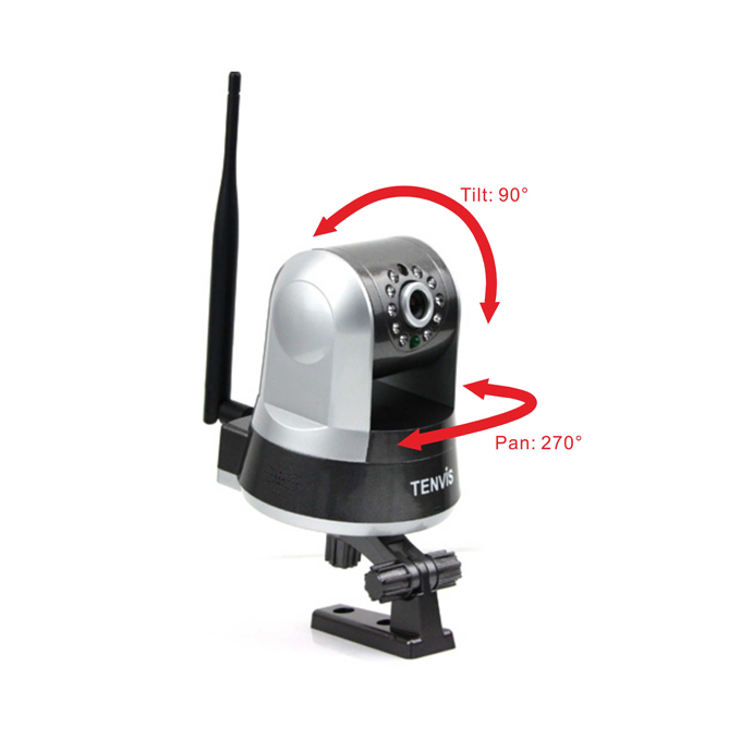 TENVIS IP Robot2 1/4' CMOS 300KP Wireless Security Wi-Fi IP Camera W ...