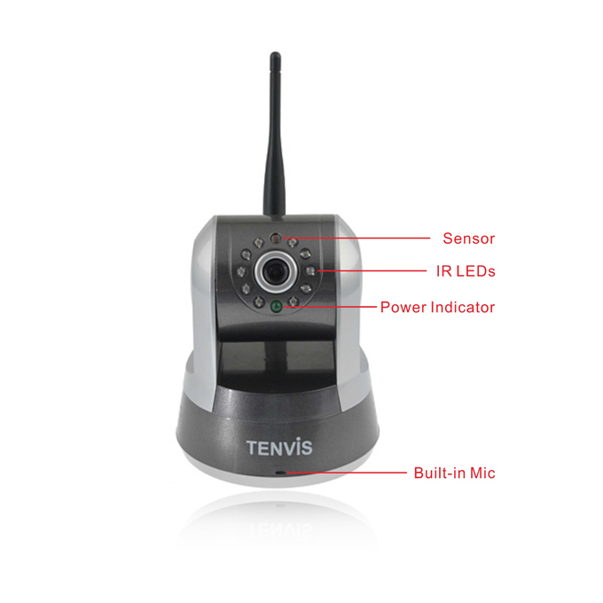 TENVIS IP Robot2 1/4' CMOS 300KP Wireless Security Wi-Fi IP Camera W ...