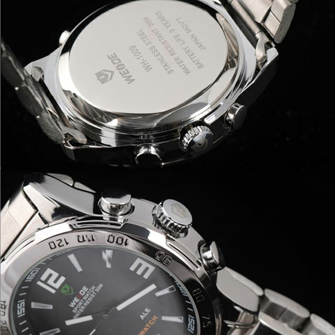 30 Meters Water Resistant Men's LED Analog Digital Watch