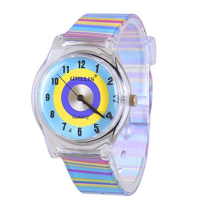 Children Rainbow Design Style Wrist Watch - Multicolor