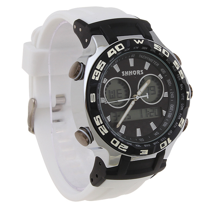 SHHORS 80071 Water Resistance Sports Watches - White