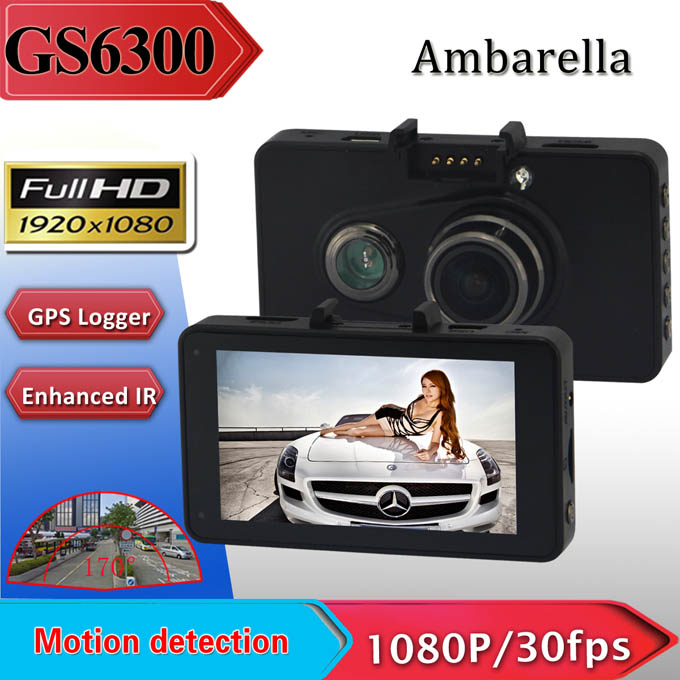 Car DVR Ambarella GS6300 1920*1080P 3.0" 170 Angle GPS Night Vision