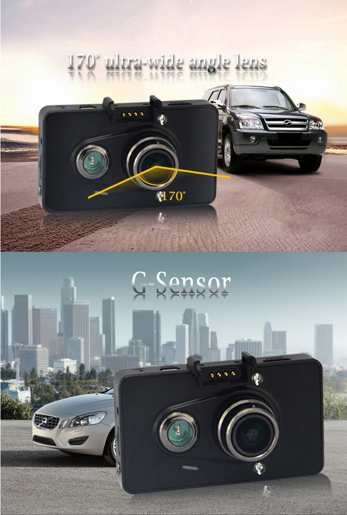 Car DVR Ambarella GS6300 1920*1080P 3.0" 170 Angle GPS Night Vision