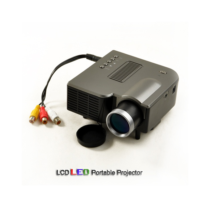 UC20 Mini 30 Lumens Multimedia LED LCD Projector w/ AV/USB/SD Slot