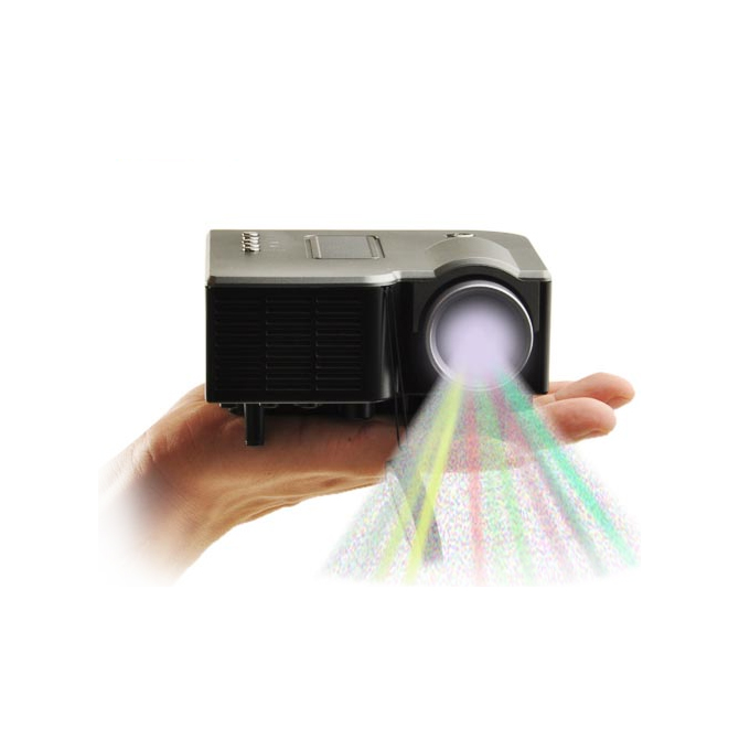 UC20 Mini 30 Lumens Multimedia LED LCD Projector w/ AV/USB/SD Slot