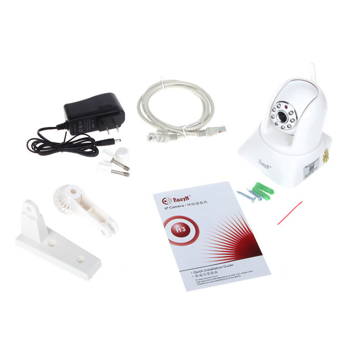 Indoor EasyN 1000K Pixels 720P P2P WPS IR Night Wireless IP Camera