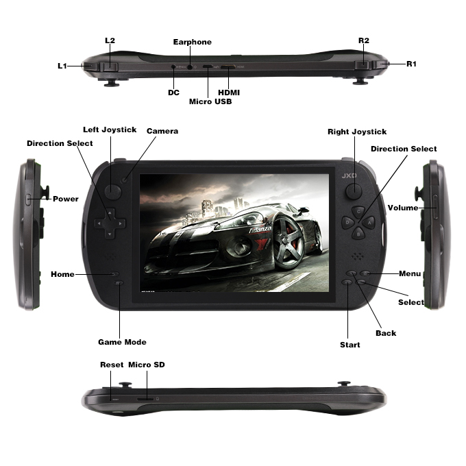 JXD S7800B 7 Inch Android 4.4 2GB/16GB GamePad RK3188