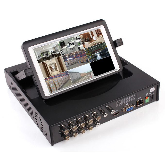 8CH DVR 7 Inch Screen H.264, D1 Resolution Surveillance CCTV System