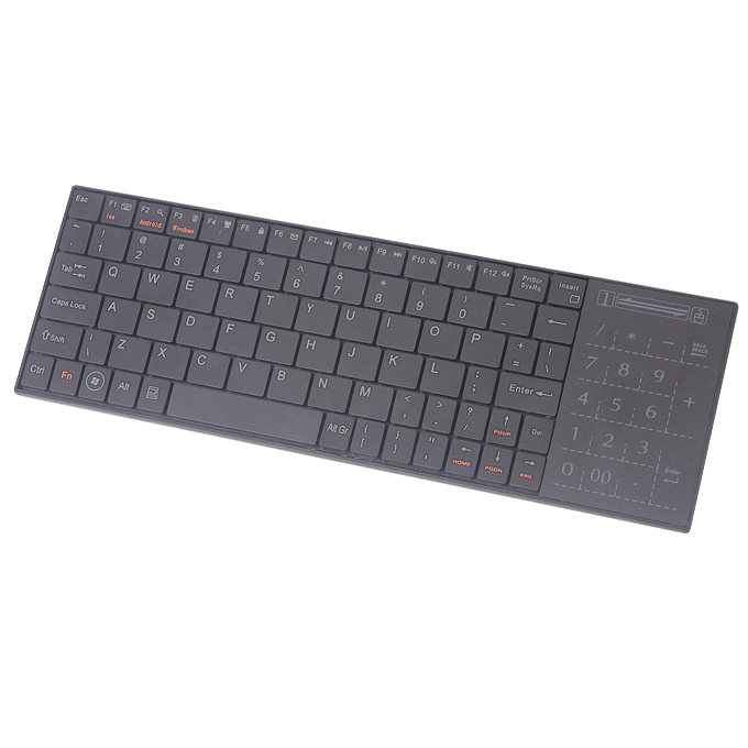 IPazzPort Bluetooth Mini Wireless Keyboard with Touch Number Key