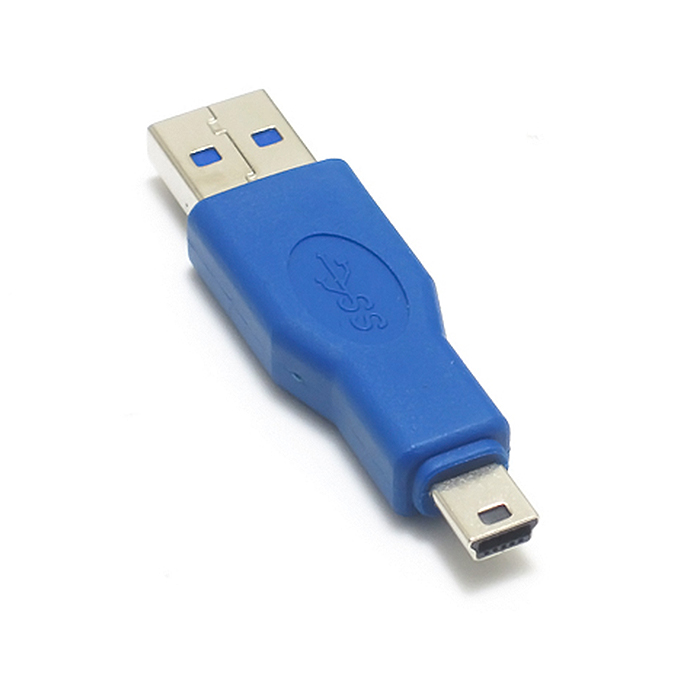 USB 3.0 Mini B Male to A Male Adapter -Blue