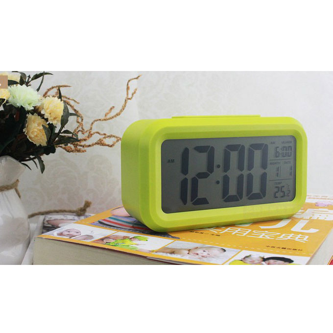 LED Backlight Lazybones Alarm Clock with Photosensitive Sensor