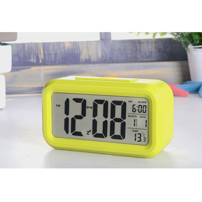 LED Backlight Lazybones Alarm Clock with Photosensitive Sensor