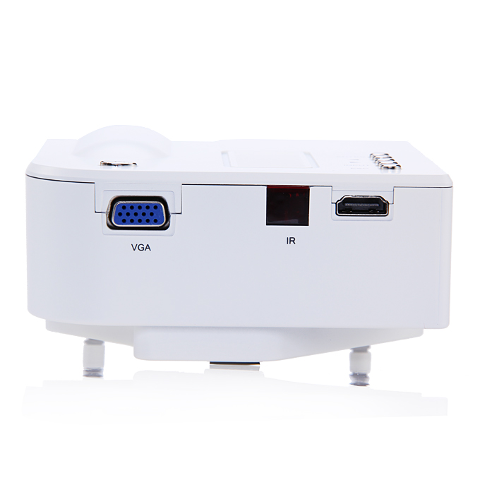 UC28+ 1080P HD 400LM 16770K LED LCD Projector with HDMI VGA Slots