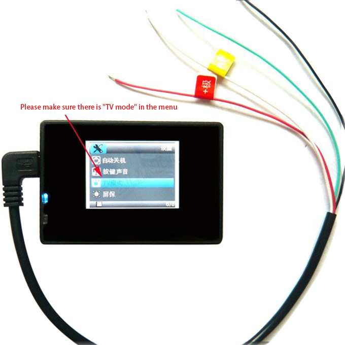 SJ4000 Waterproof Sport Camera USB to AV Output Cable For FPV