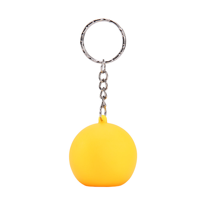 Silicon Round Shaped Sense Light Flashlight LED Keychain Light