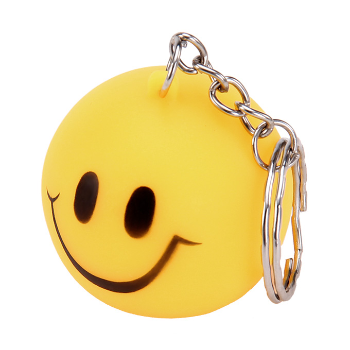 Silicon Round Shaped Sense Light Flashlight LED Keychain Light