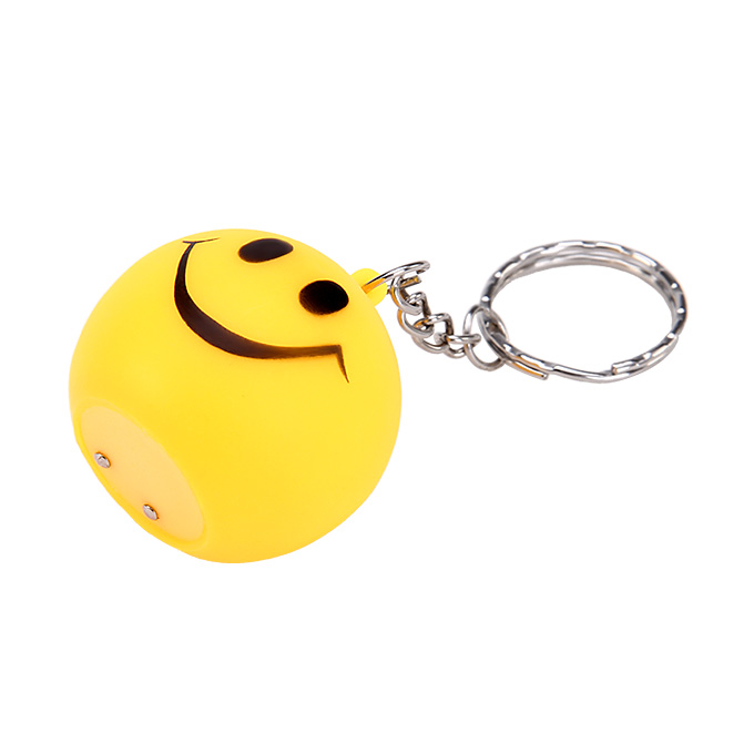 Silicon Round Shaped Sense Light Flashlight LED Keychain Light