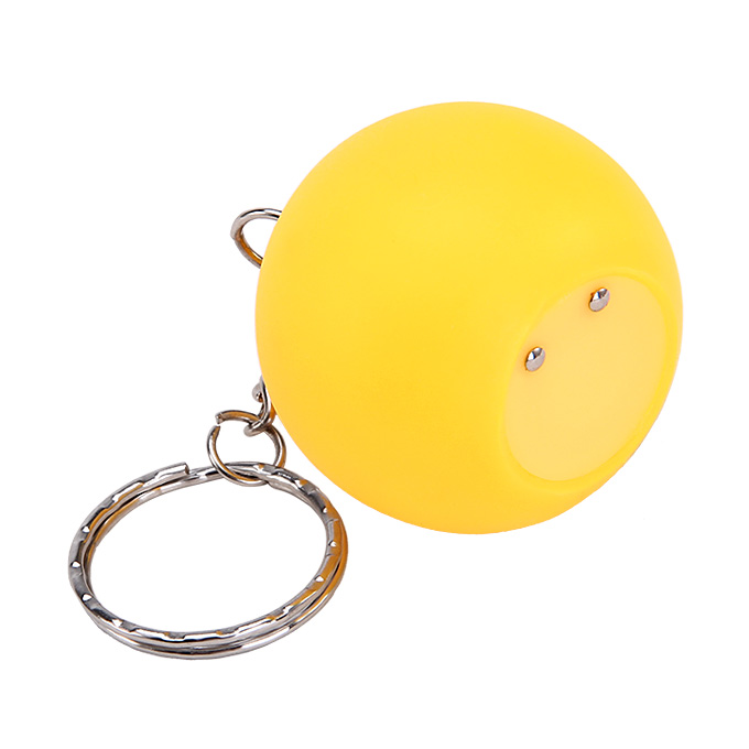Silicon Round Shaped Sense Light Flashlight LED Keychain Light