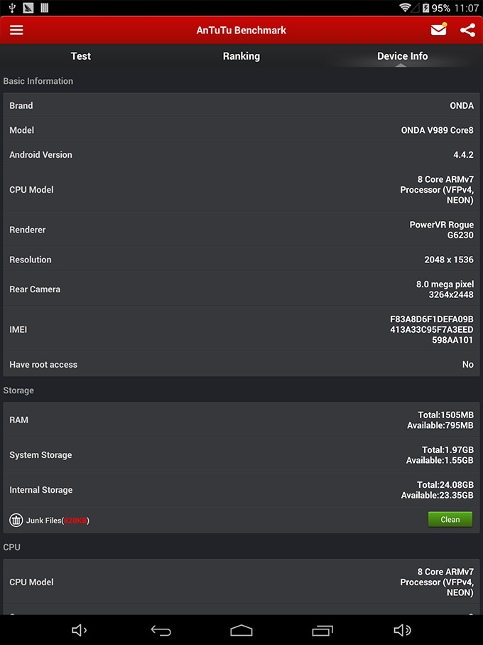 Onda V989 Octa Core Tablet Allwinner A80T 2.0GHz 2G/32G 128GB Extend