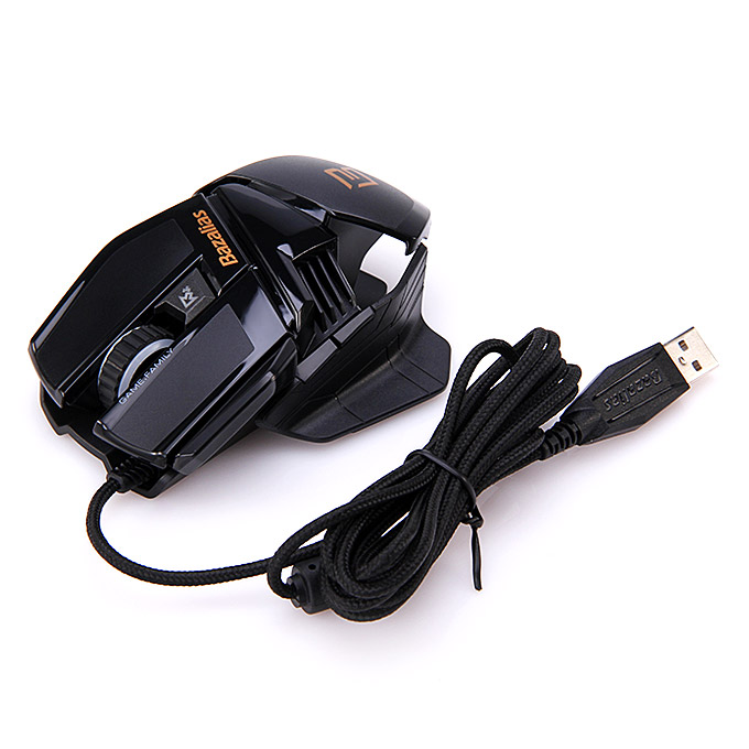 Bazalias X1 USB 2.0 800/1200/2000 DPI Wired Optical Game Mouse Black