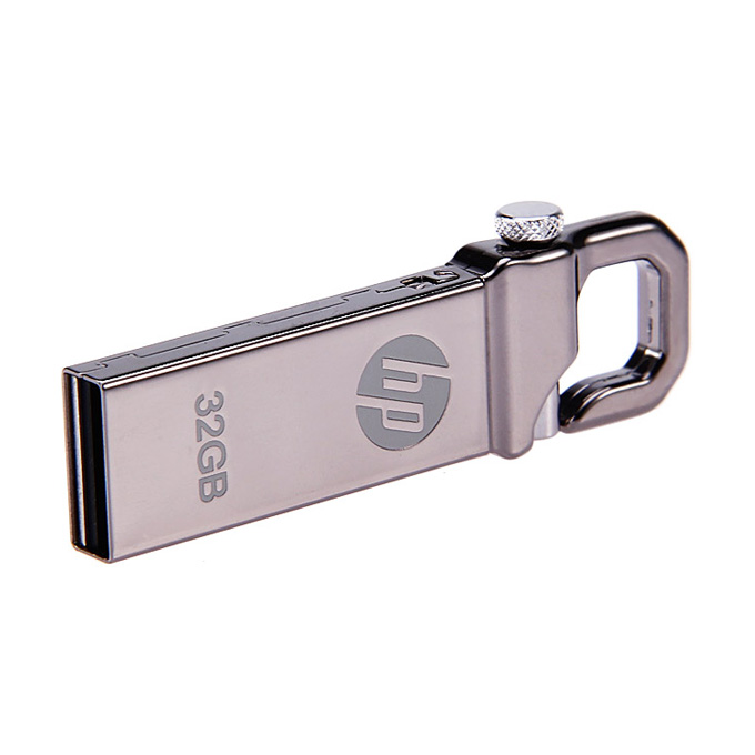 HP V250W 32GB USB Flash Drive Memory Stick with Keychain Grey