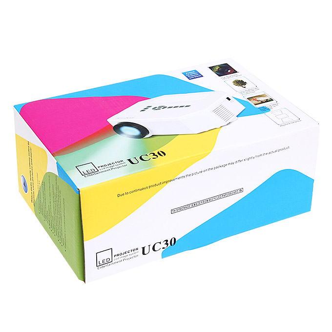 UC30 1080P Mini Led Projector HDMI Theater Projector Support HDMI VGA