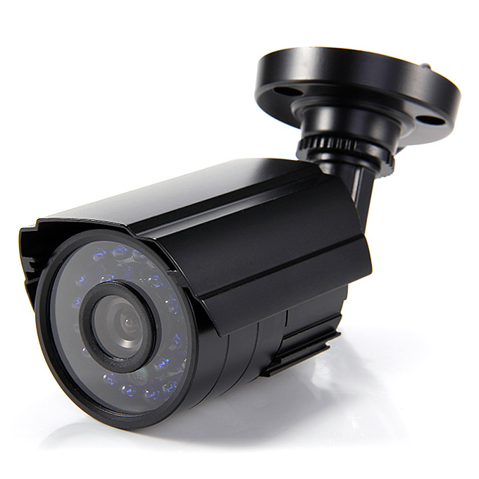 1/4" CMOS Weatherproof DVR Kit with 24 LEDs 4CH CCTV Camera System