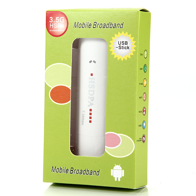 HSDPA 7.2Mbps USB 2.0 Stick 3G Wireless Adapter Dongle Data Card