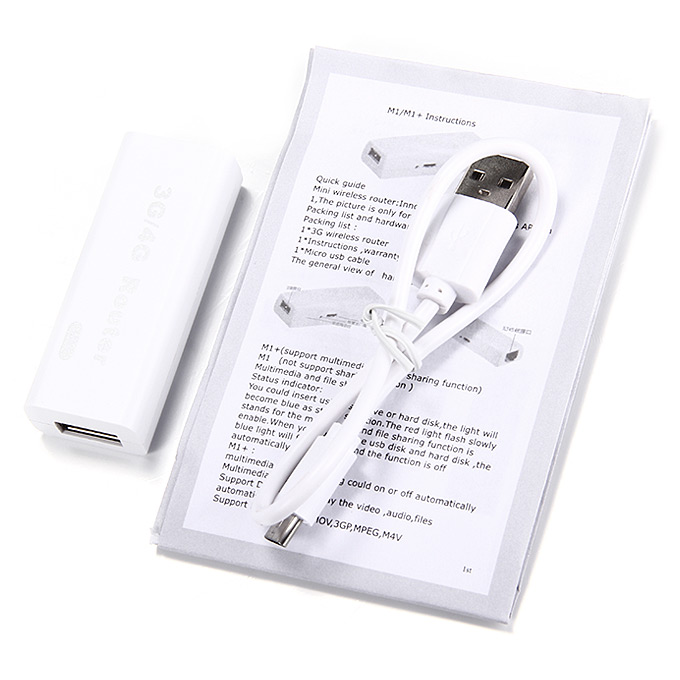 M1 USB 2.0 150Mbps 802.11b/g/n 3G/4G Wi-Fi Hotspot Gateway Router