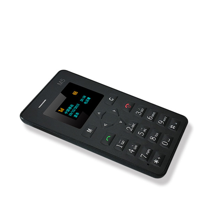 AEKU M5 4.5mm Thin 1.0 inch Mini Pocket Card Cell Phones Bluetooth